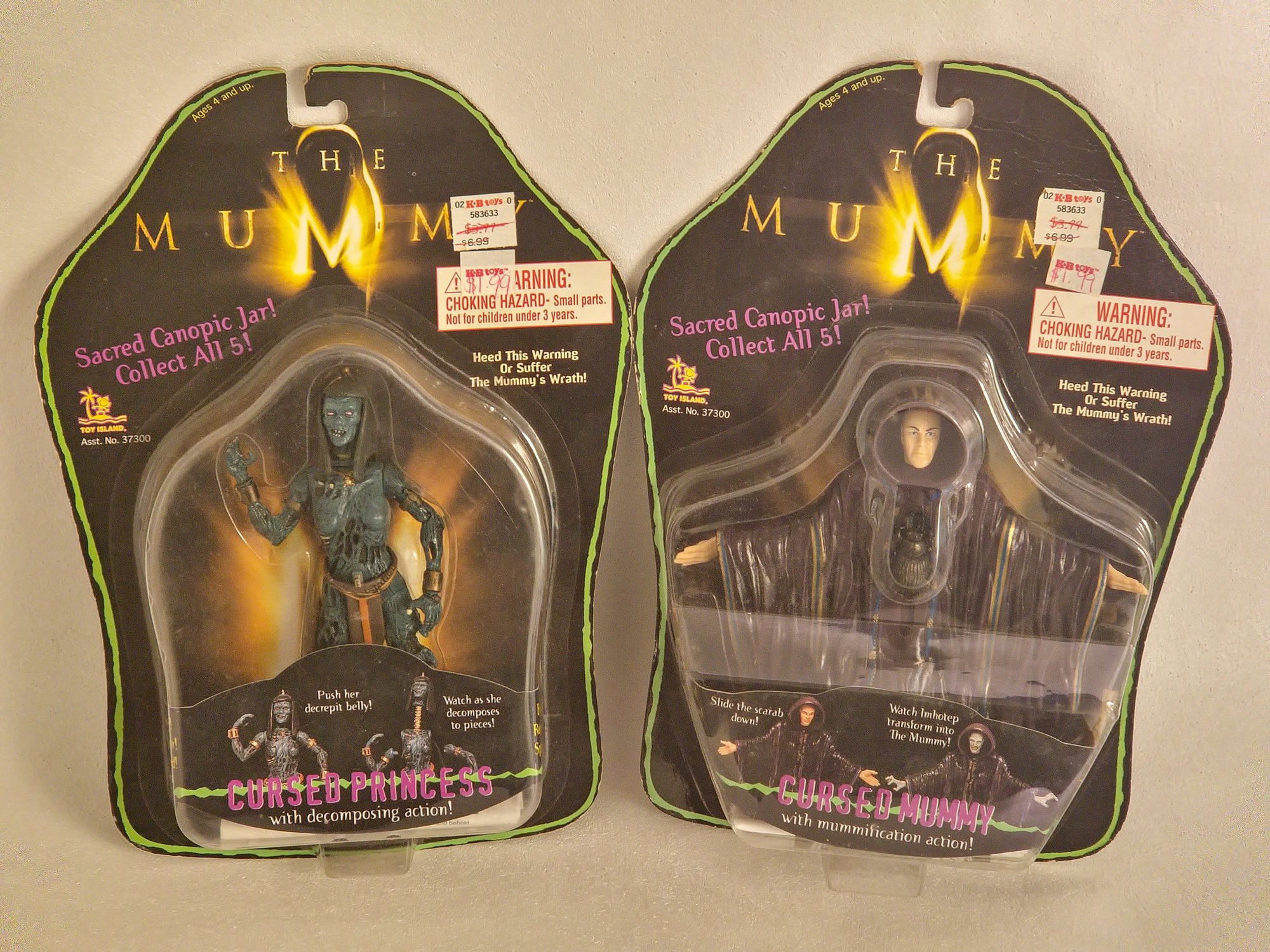 The Mummy Movie Action Figures - Cursed Princess & Cursed Mummy With ...