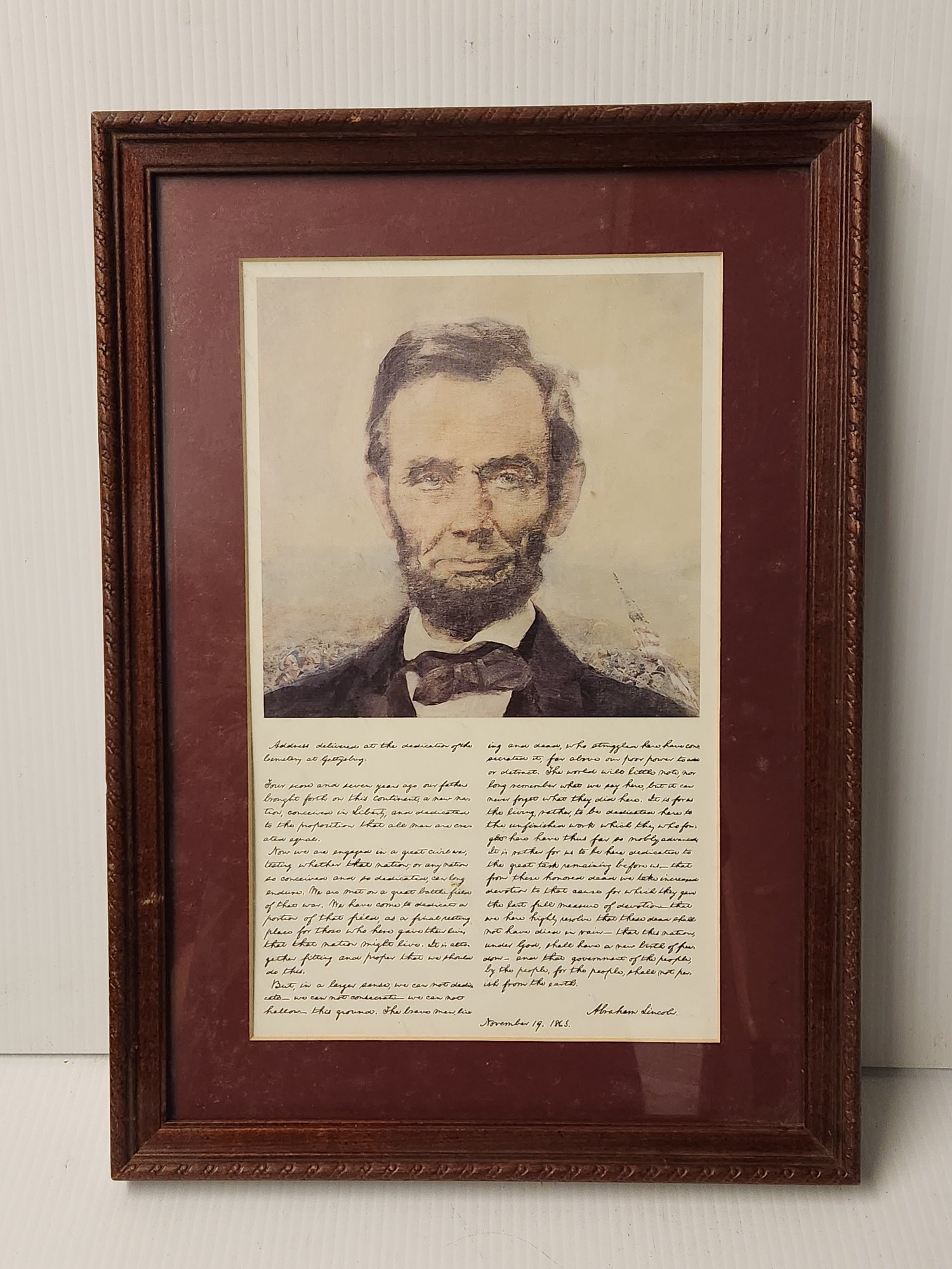 Print Of Abraham Lincoln Painted By C.C.Beall From Is Last Photograph ...