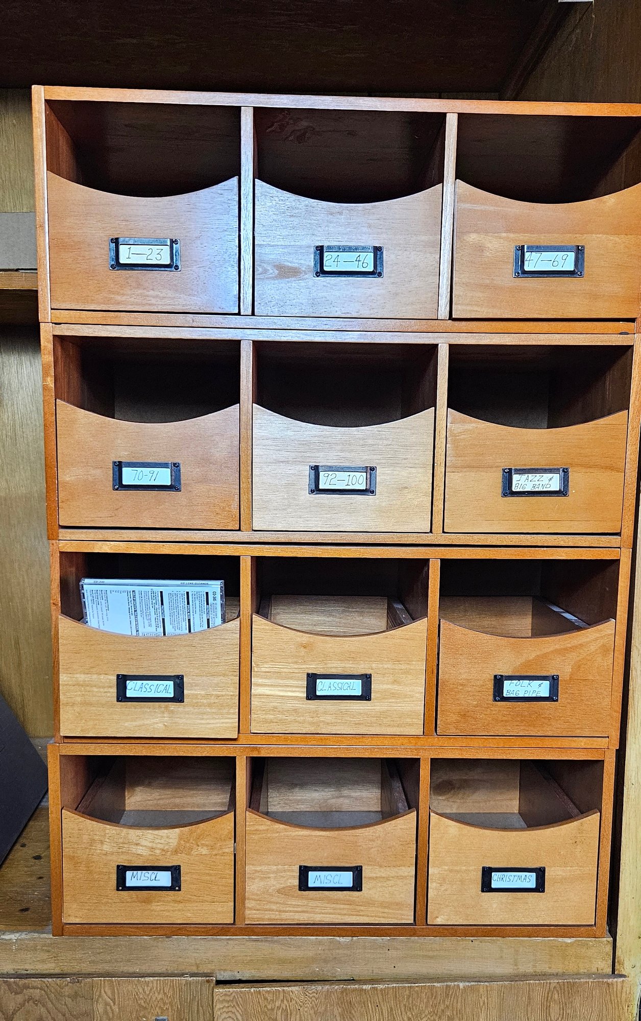 Stackable File Boxes For DVD Or CDs- Total 12 Compartments 20.5 Wide X ...