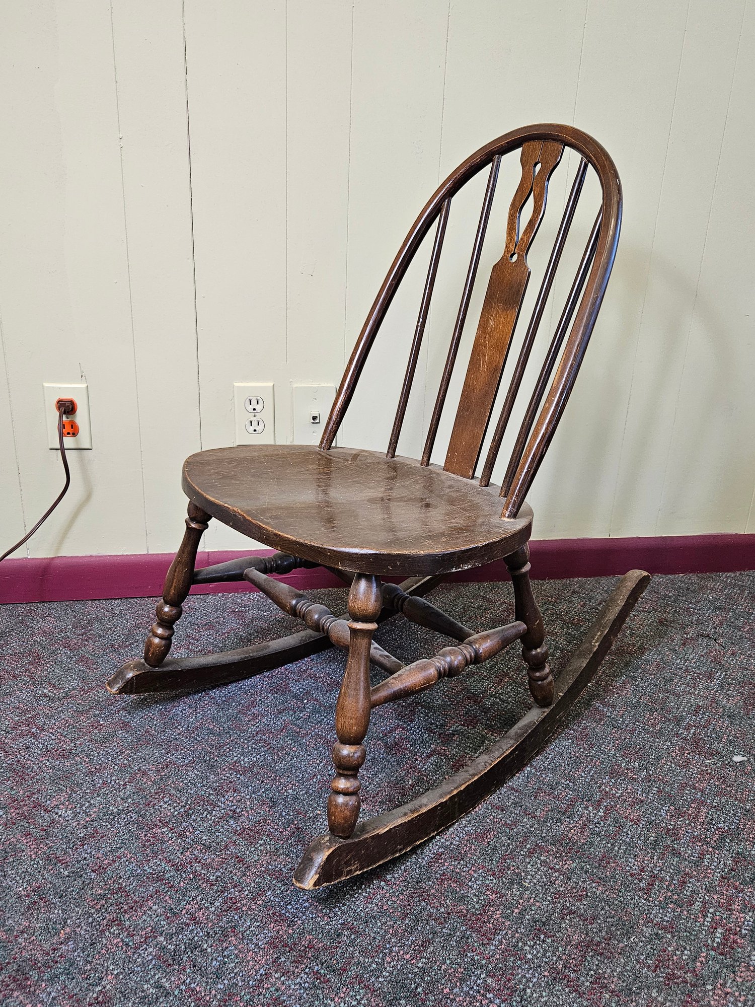 Small, Old Rocker, Solid Wood, Some Wear On Wood "Sounds Like Grandma's ...