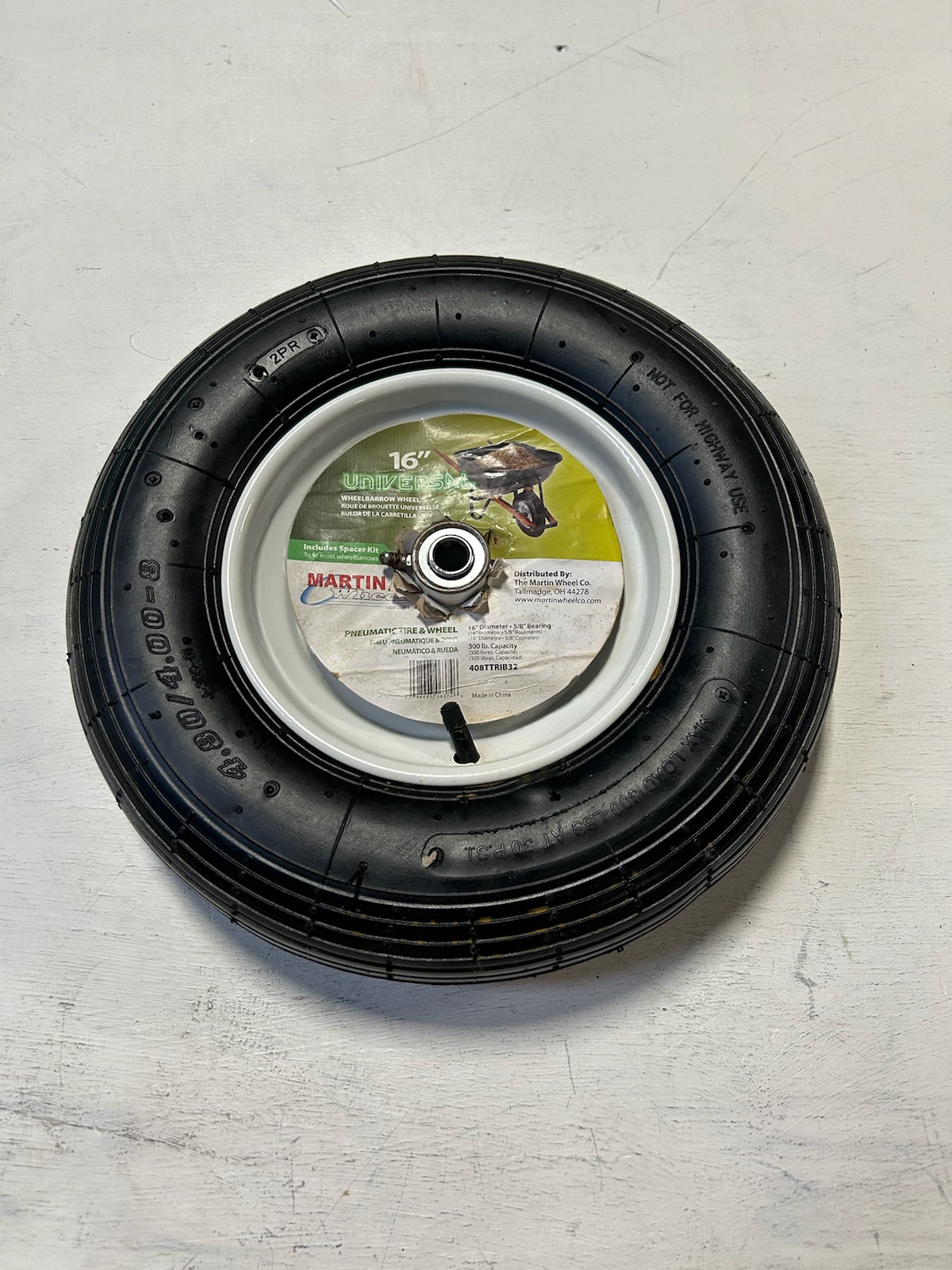 16 In Universal Wheel Barrel Replacement Wheel #9509 | Auctionninja.com