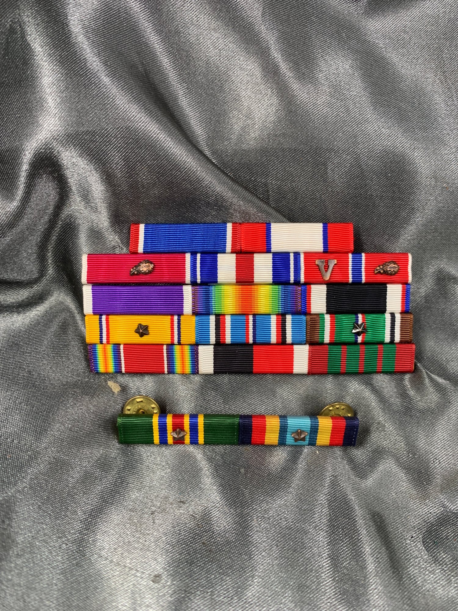 Large US Military Ribbon Bar WW1-WW2 #1278 | Auctionninja.com