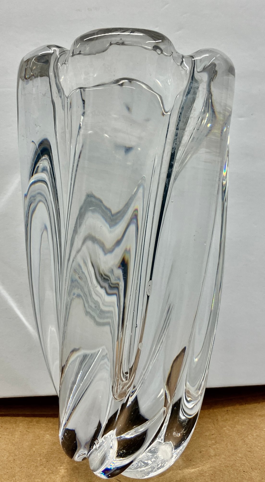 Heavy Crystal Orrefors Waterfall Vase--8 Inches Tall #1201 ...