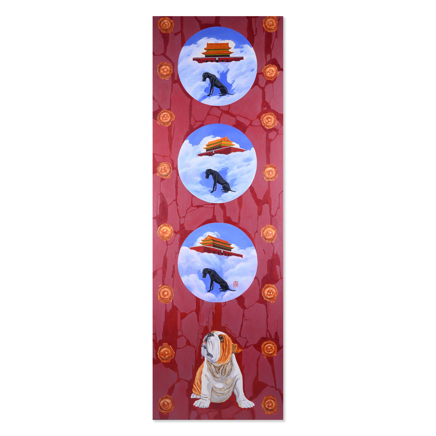 Huge Surrealist Original Oil Artist Haipeng Wang "Dream 3" #4950 ...