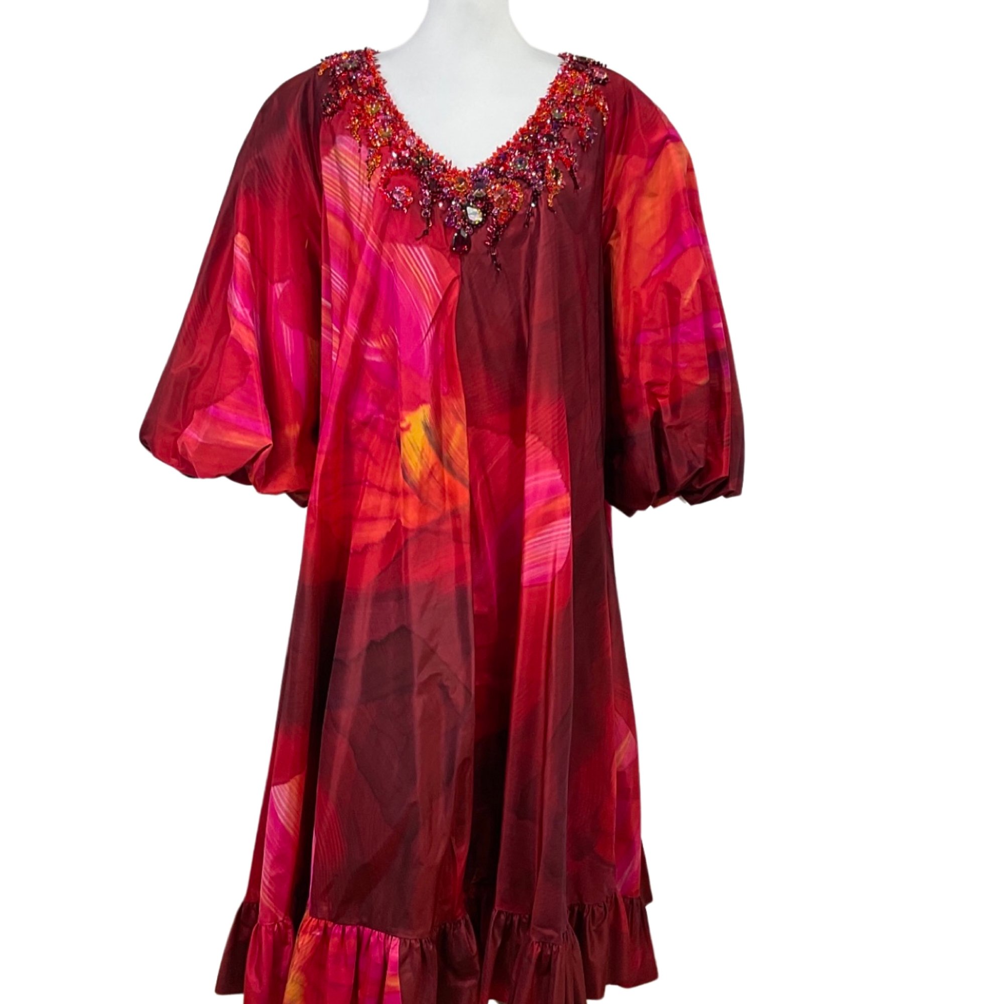 Koos DeWilde New York Red Orange Dress #99592 | Auctionninja.com