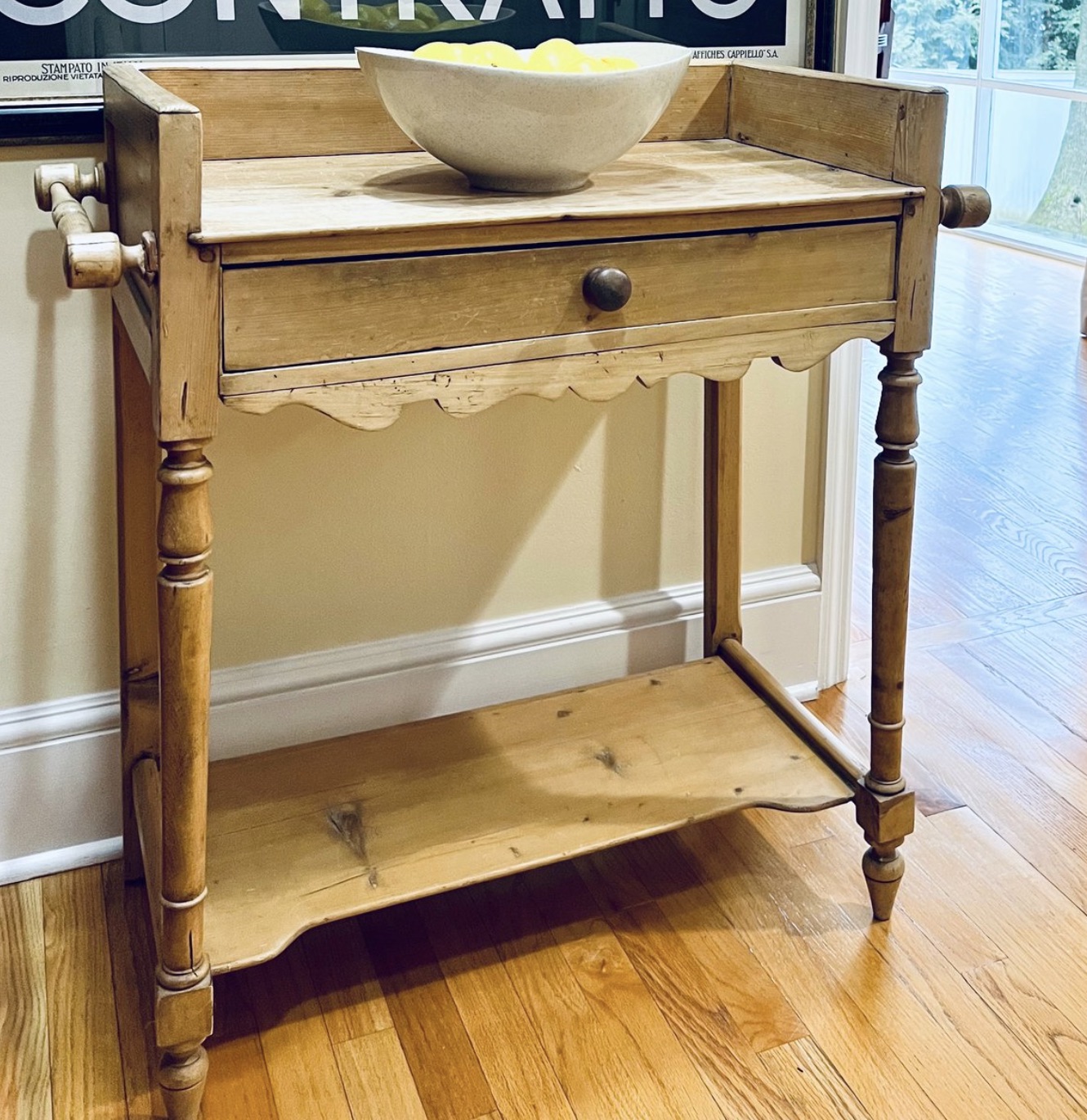 Small Vanity Table - Pine Side Table Or Wash Stand #105214 ...