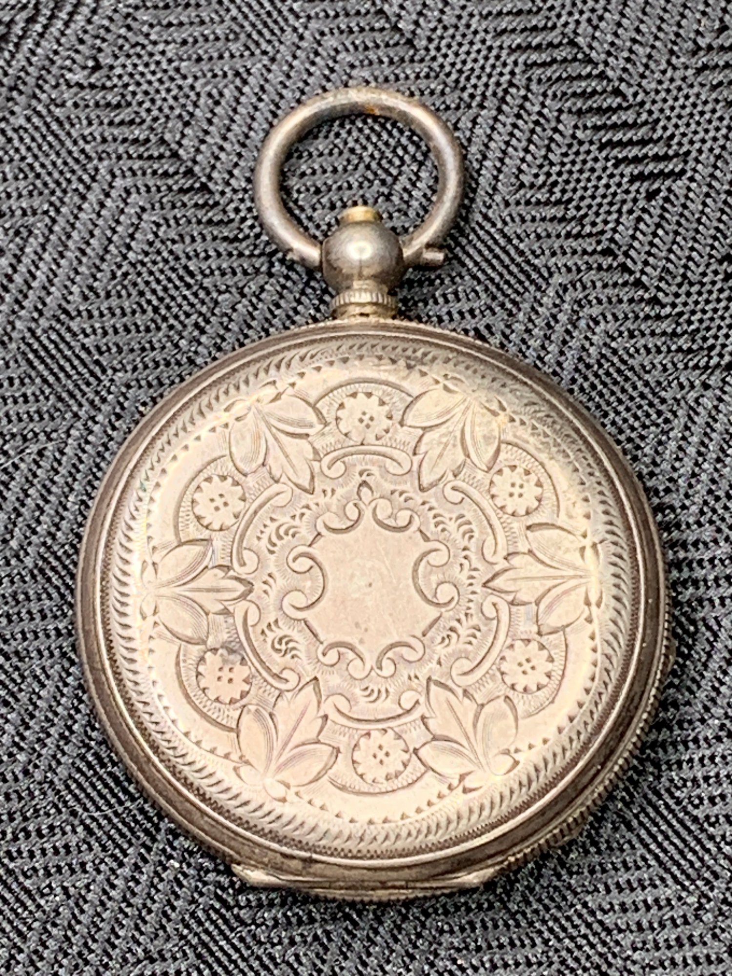 Antique European Fine Silver Pocket Watch, Case With Broken Movement ...