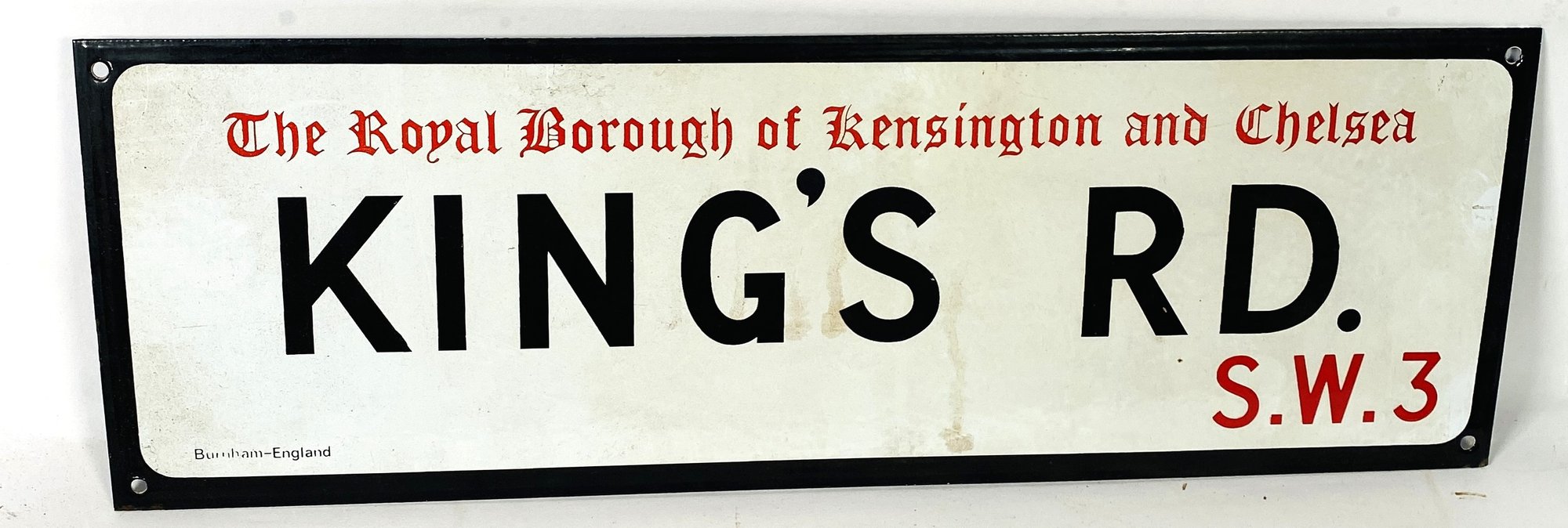 Vintage Kings Rd Street Sign From Bumham England #19343 | Auctionninja.com