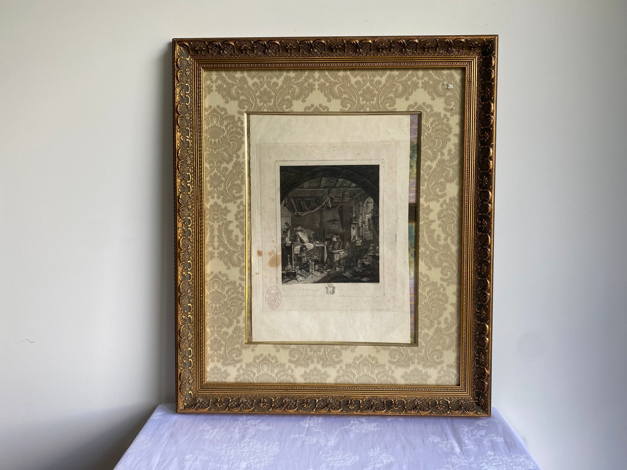 19th Century The Alchemist Engraving By L. Le Gran #1071 | Auctionninja.com