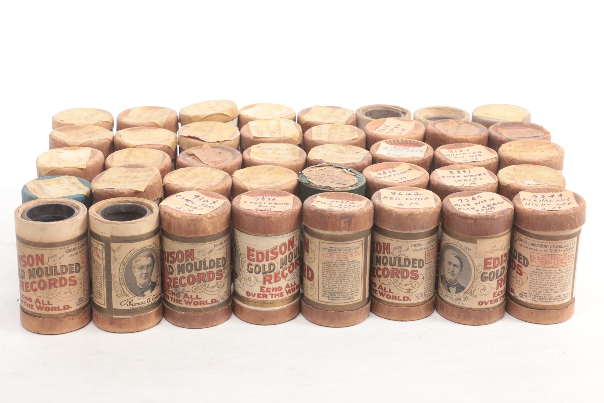 Group Of Antique Edison Player Cylinders - Read Description #155799 ...