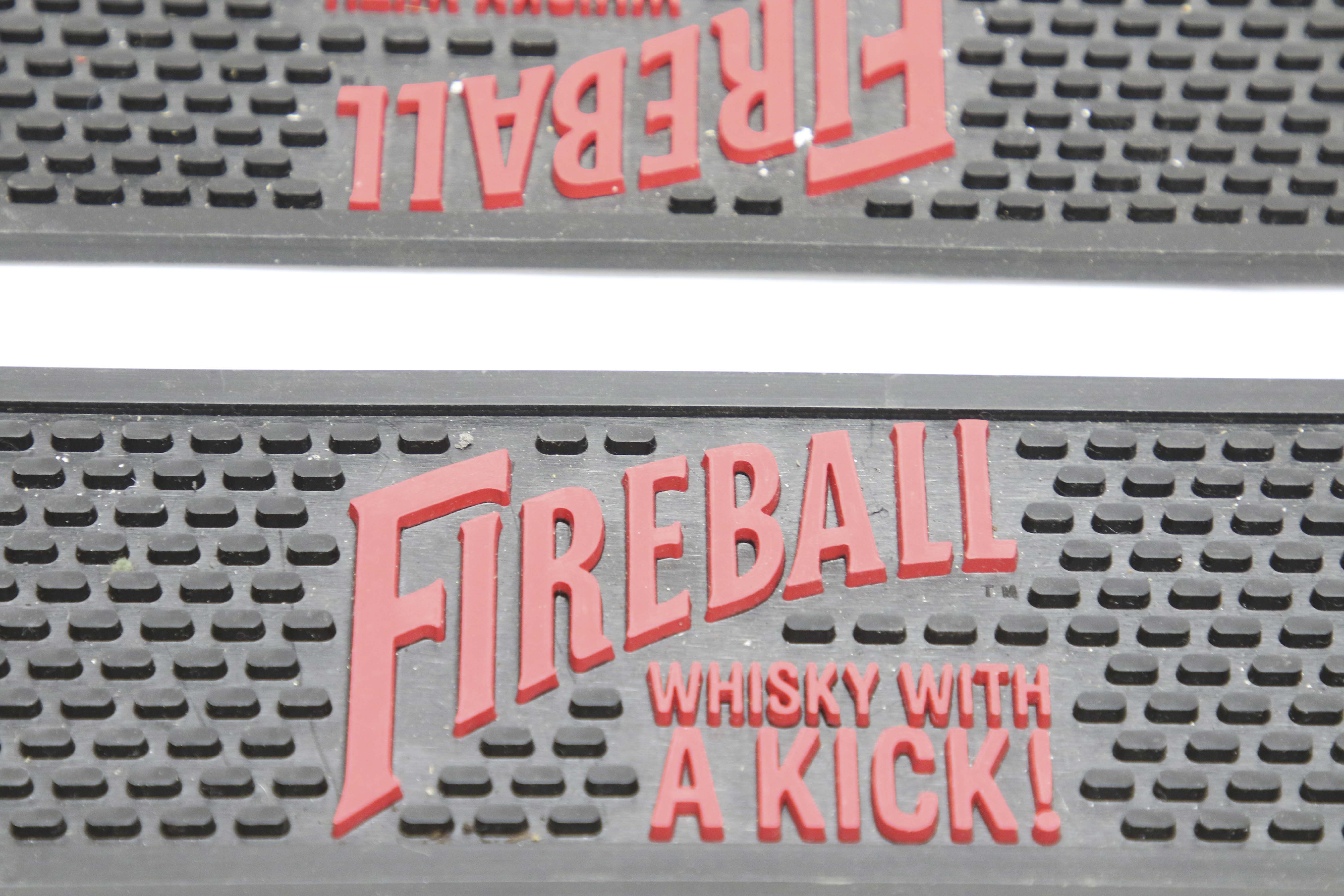 2 Vintage Fireball Bar Mats #24248 | Auctionninja.com