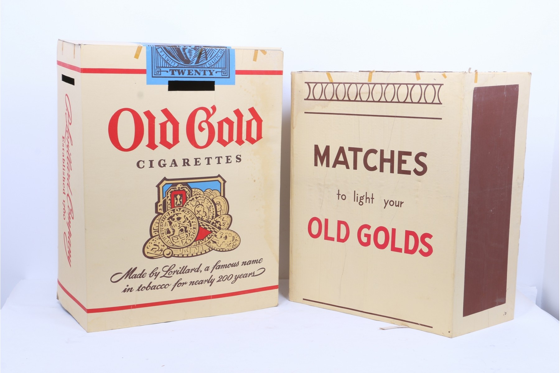 Huge Vintage Old Gold Dancing Cigarette Pack & Matches Advertising ...