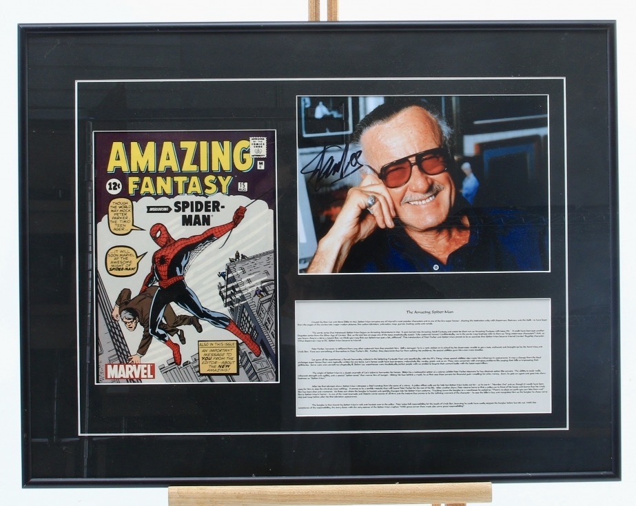 Autographed Stan Lee Signed Photo With Amazing Fantasy 15 Comic Print ...