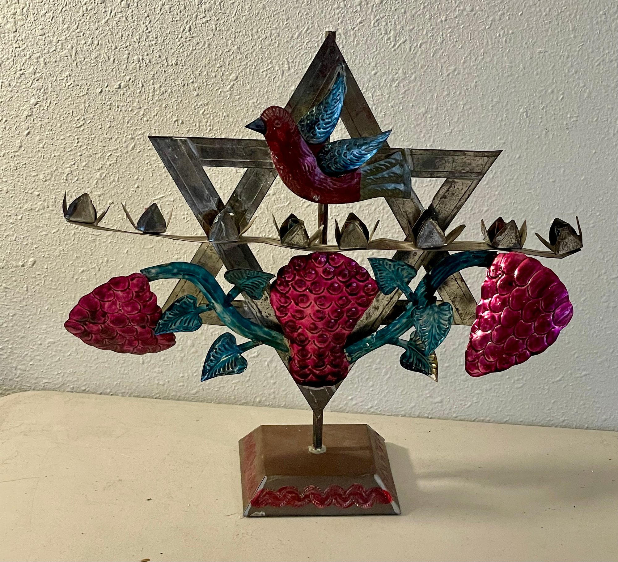 Mexican Tin Menorah #12436 | Auctionninja.com