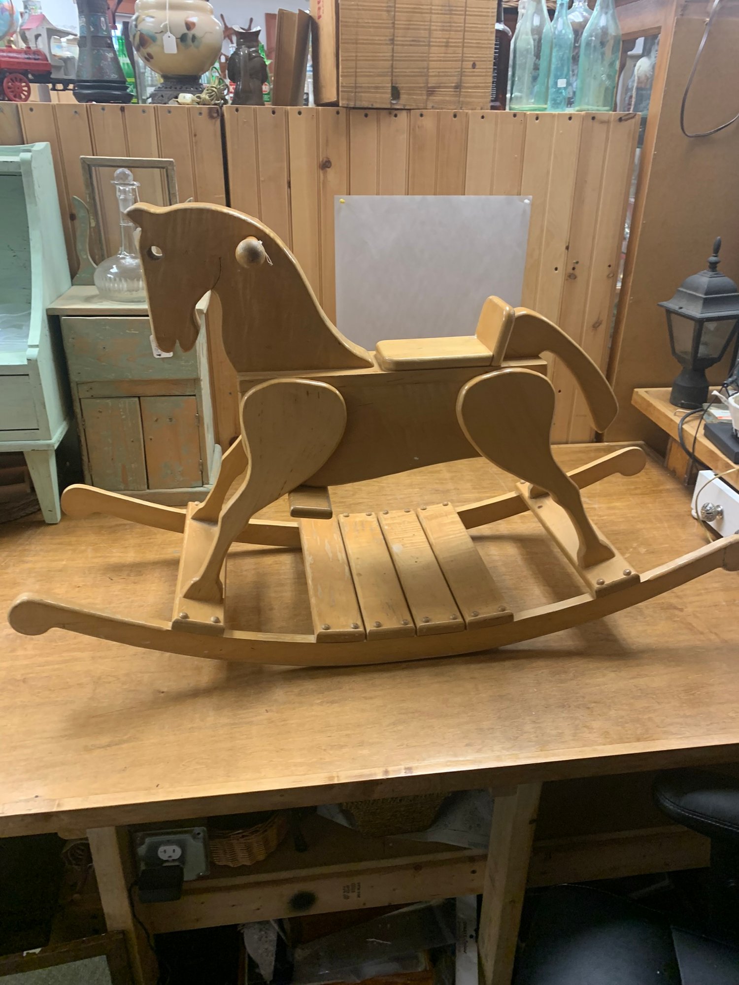 SOLID WOOD ROCKING HORSE #1431 | Auctionninja.com